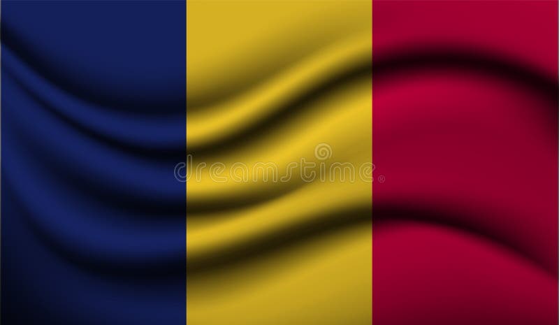 Chad Flag with Infographic Design Isolated on Dot World Map Stock ...