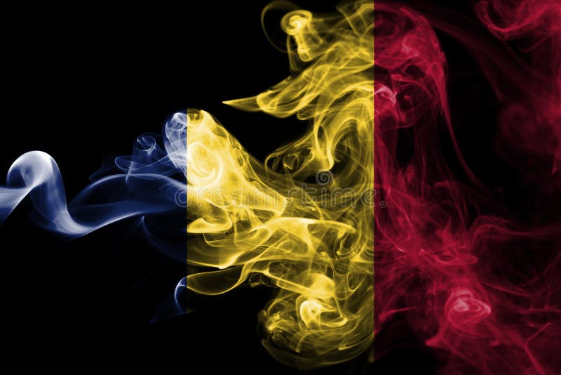 Chad smoke flag stock photo. Image of original, creative - 104411842