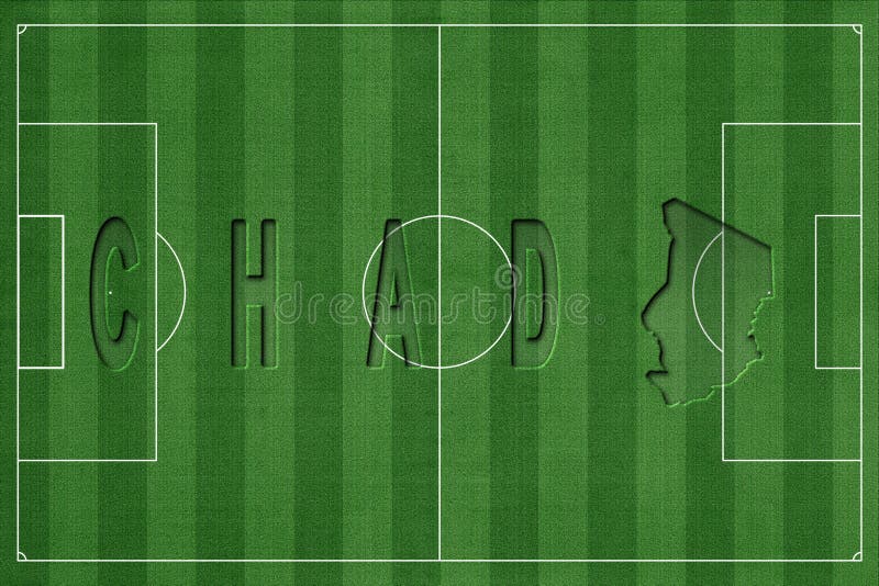 Chad on Soccer Field, National Team Stock Illustration - Illustration ...