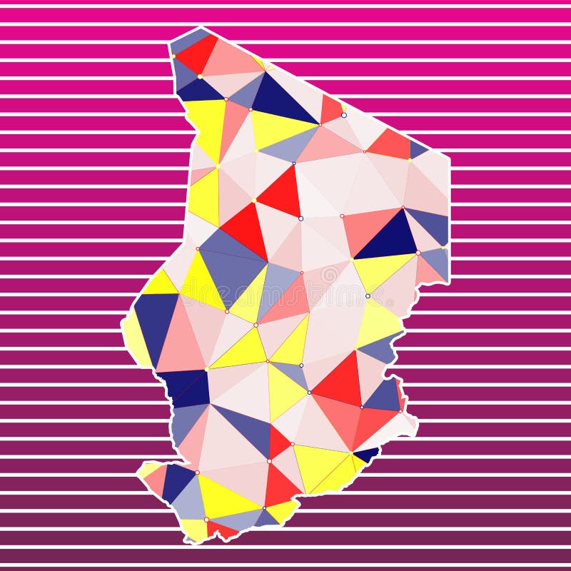 Chad Vector Map Isolated on White Background. High-Detailed Black ...