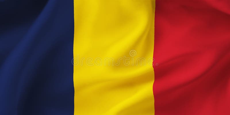 Chad Waving Flag Background.Closeup Illustration of Chad Flag Stock ...
