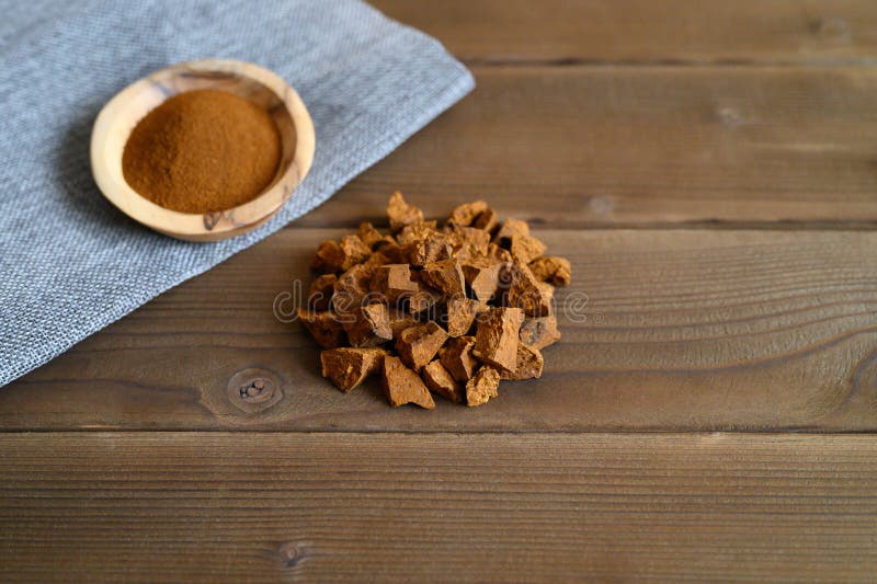 Chaga Tea Mushroom from Birch Tree Using for Healing Tea or Coffee in ...