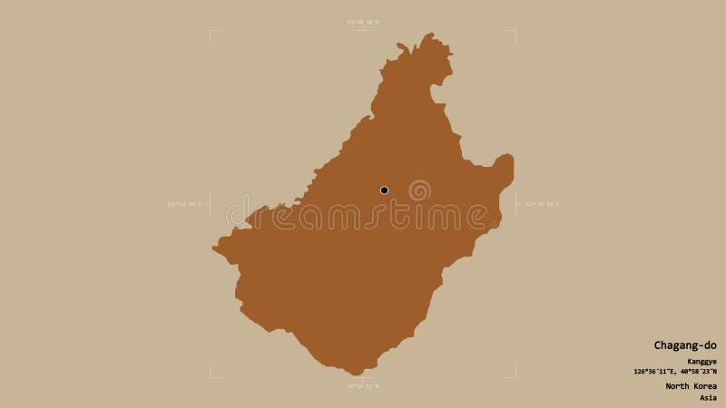 Chagang-do - North Korea. Bounding Box. Pattern Stock Illustration ...