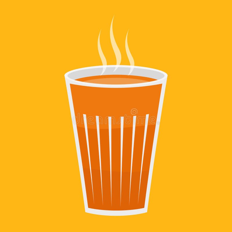 Chai Logo Design. Karak Milk Chai Illustration on Organic. Stock Vector ...