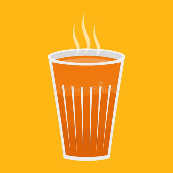 Chai Logo Design. Karak Milk Chai Illustration on Organic Background ...