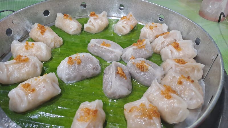 Chaikwe Traditional Cake Made by Yam and Fried Onions Stock Image ...