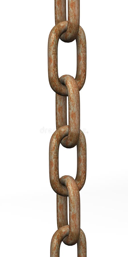Broken rusty chain stock illustration. Illustration of link - 5407164