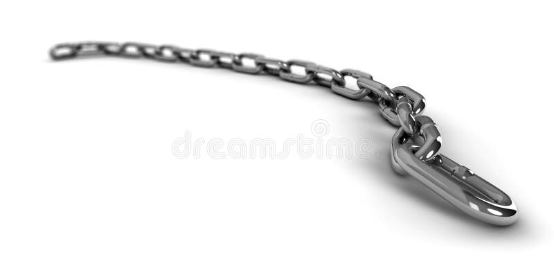 Heavy chains hang curved stock illustration. Illustration of heavy ...