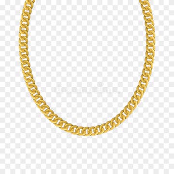 Gold Chain Isolated. Vector Necklace Stock Vector - Illustration of ...
