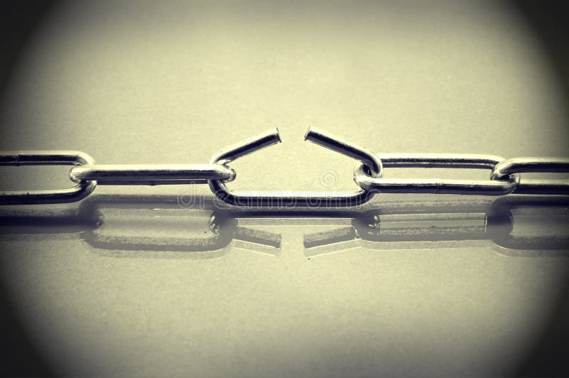 Broken circle of chain stock image. Image of closeup, hanging - 4429077