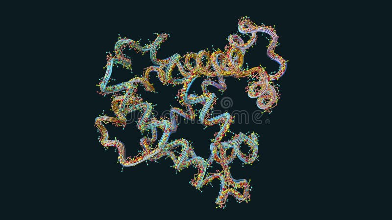 Chain of Amino Acid or Bio Molecules Called Protein Stock Video - Video ...