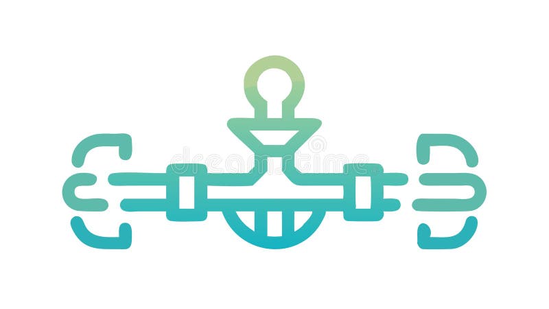 Chain Anchor Emblem, Interconnected Maritime Symbol, Vector Design ...