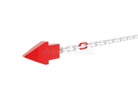 Chain arrow stock illustration. Illustration of indicate - 4870722