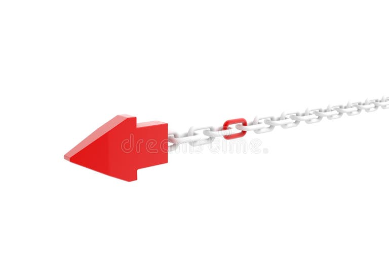 Chain arrow stock illustration. Illustration of indicate - 4870722