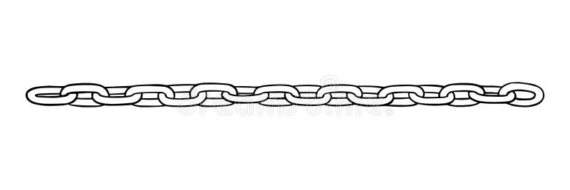 Chain As Symbol of Unity and Cooperation. Sketch of Metal Chains Stock ...