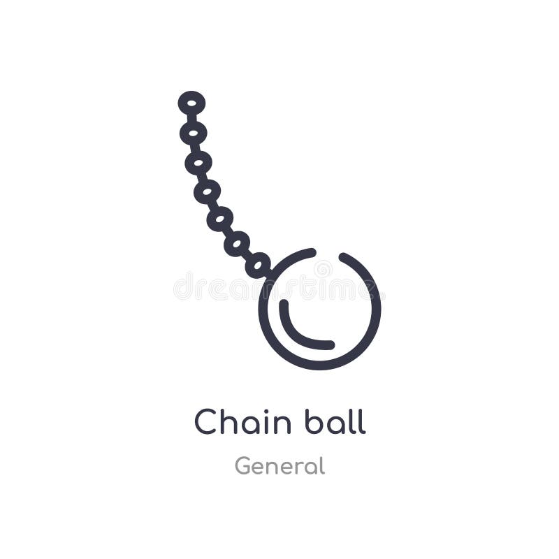 Chain Ball Icon on White Background. Simple Element Illustration from ...