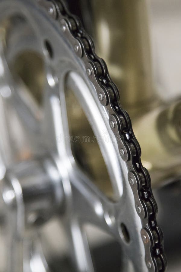 Chain of the bicycle stock image. Image of industry, closeup - 85803793