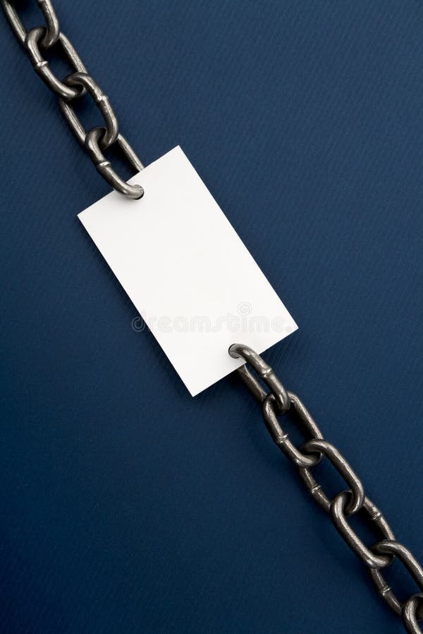 Chain and Blank paper stock image. Image of agreement - 13988425