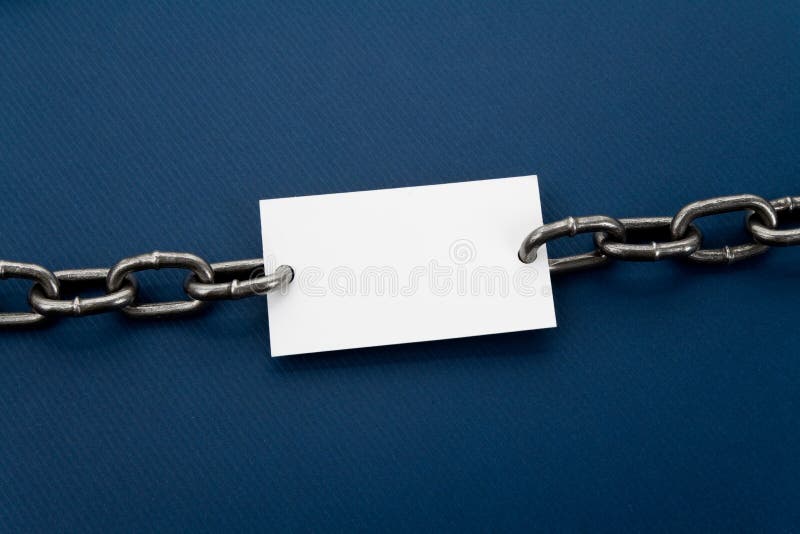 Chain and Blank paper stock photo. Image of community - 13891910