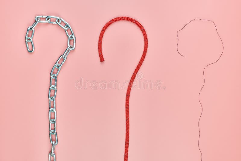 Chain, Braided Nylon Rope and Thread Stock Photo - Image of line ...