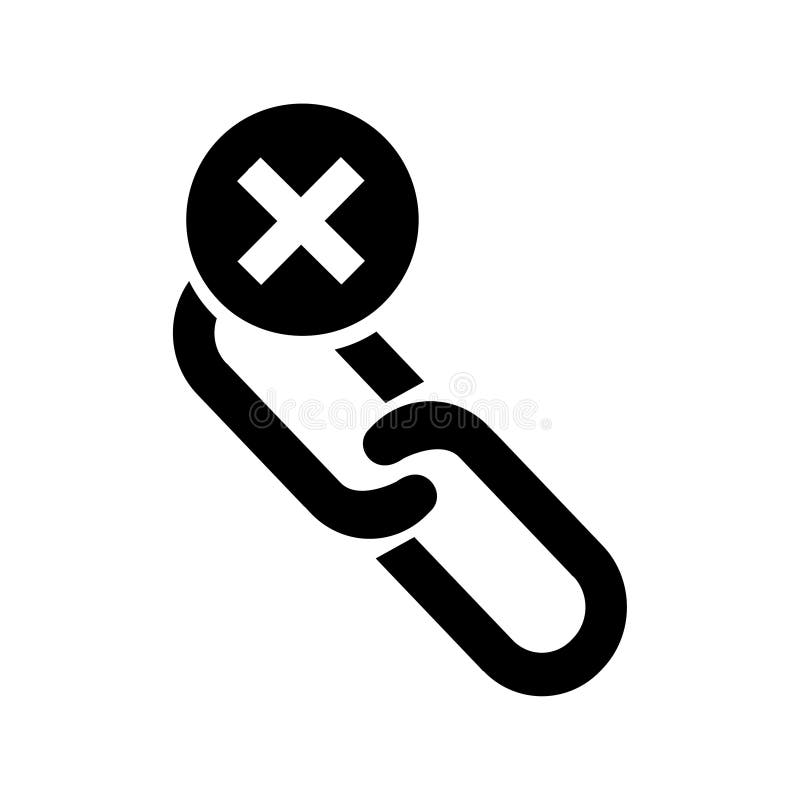 Chain Break Icon/Broken Chain/Remove Link Stock Illustration ...
