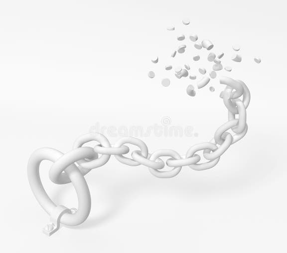 Chain Break White Ring stock illustration. Illustration of chain ...
