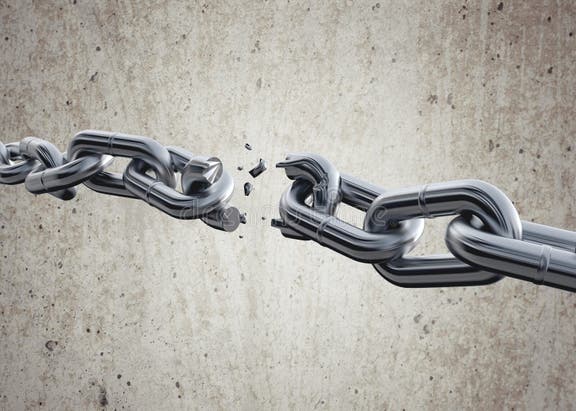 Chain breaking stock illustration. Illustration of dividing - 60008052