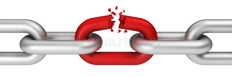 Chain breaking stock illustration. Illustration of metal - 49858330