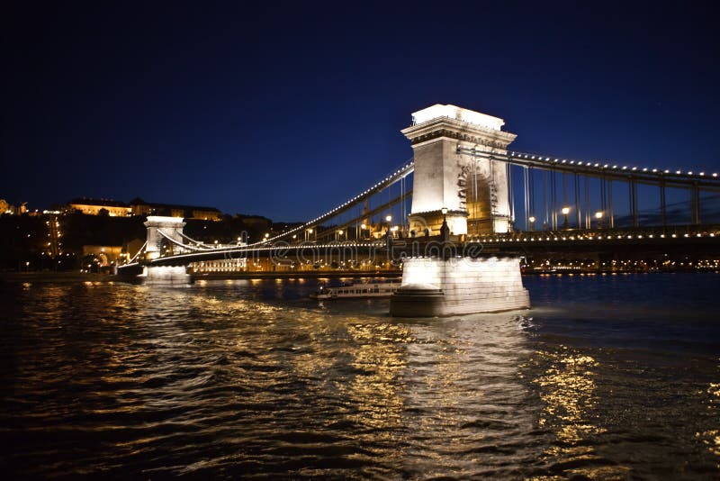 The Chain Bridge stock photo. Image of reflection, river - 12433990