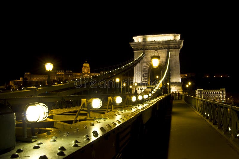 Chain bridge stock image. Image of crossing, autumn, river - 15747165