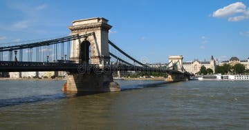 Chain Bridge stock photo. Image of danube, central, architecture - 25436076
