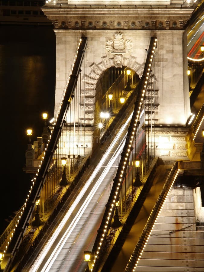 Chain Bridge stock photo. Image of river, line, hungary - 4430698