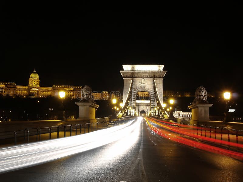 Chain Bridge stock photo. Image of postcard, europe, line - 4430708