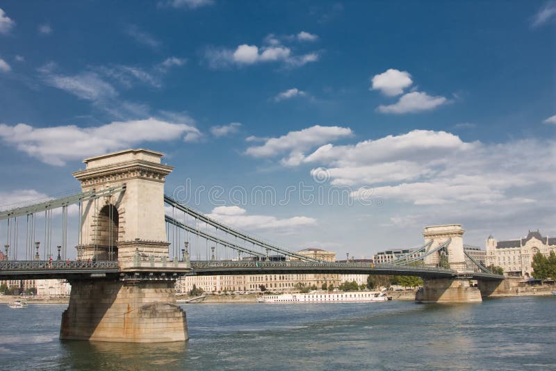 Chain Bridge stock image. Image of pesta, city, hungarian - 6637425