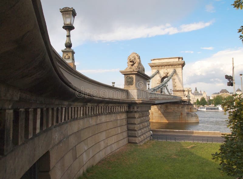 Chain Bridge stock image. Image of reflection, hungarian - 44516429