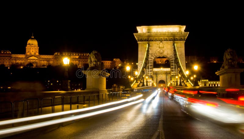 Chain Bridge and Castle of Budapest Stock Image - Image of castle ...