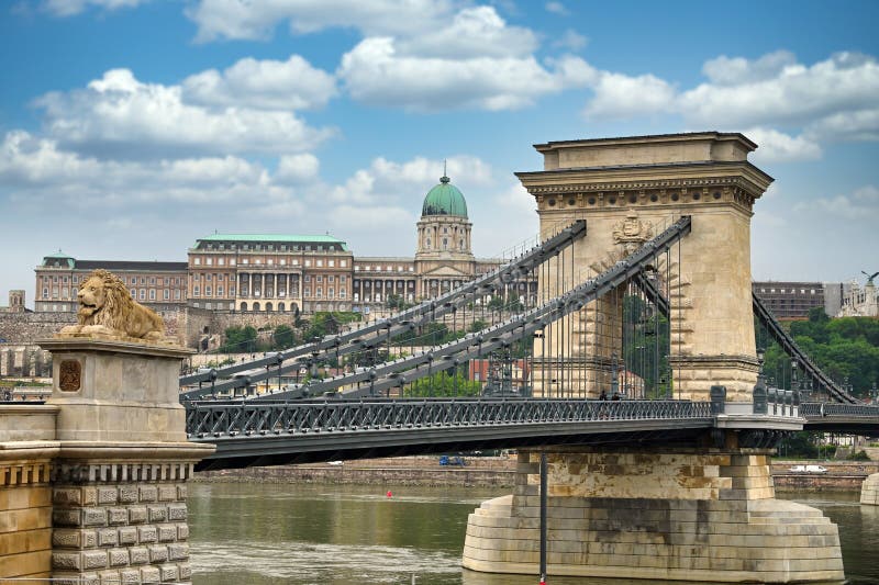 Buda Castle stock image. Image of bridge, illumination - 106684289