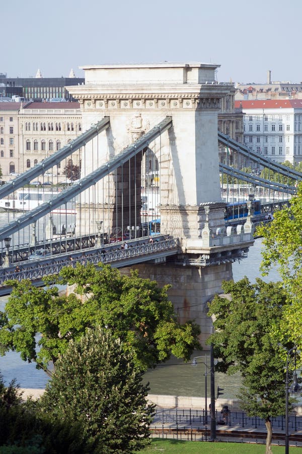 Chain Bridge, Budapest, Hungary Editorial Stock Image - Image of ...