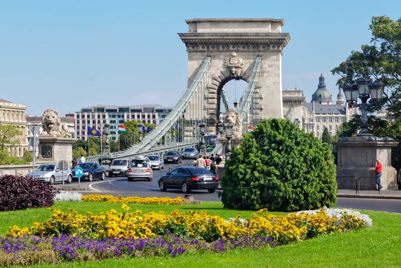 Chain Bro, Gresham Slott, St Stephen Basilica - Budapest Redaktionell ...
