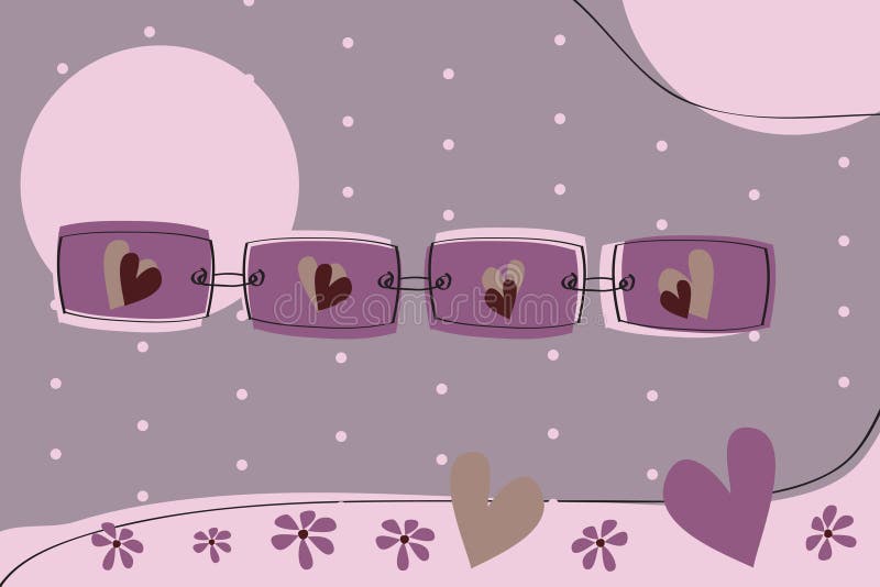 Chain card stock vector. Illustration of pink, message - 18210848