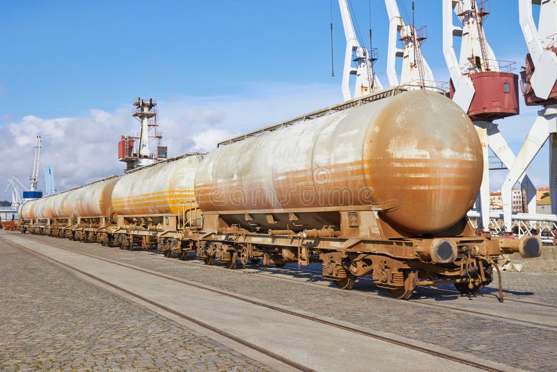 Chain of cargo wagons stock image. Image of shipment - 29149707