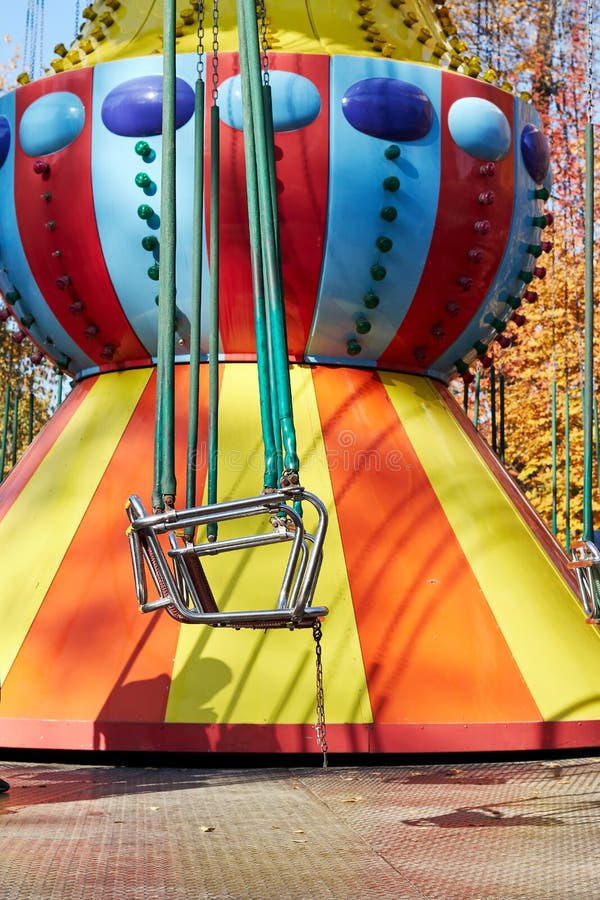 Chain Carousel in an Amusement Park in Almaty, Kazakhstan Stock Image ...