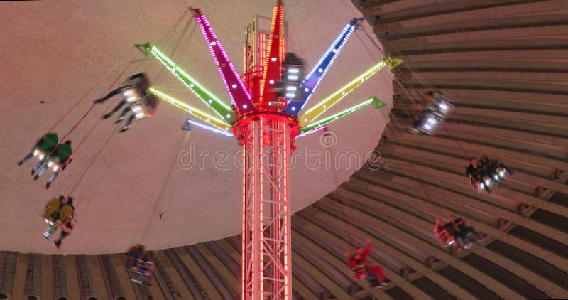 Tower Ride Hall stock footage. Video of fast, lights - 198176610