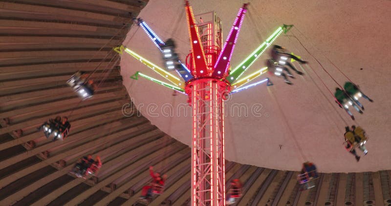 Tower Ride Turning stock video. Video of attraction - 226218381