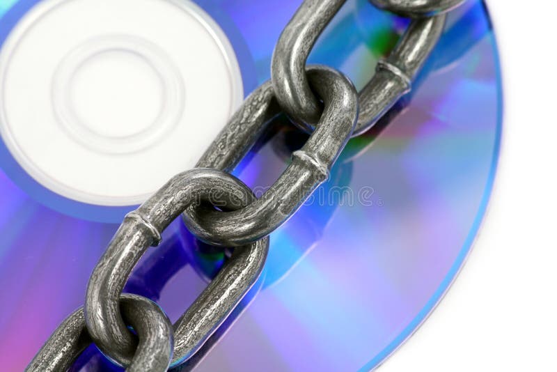 Chain and cd stock image. Image of music, lock, safeguard - 1556333