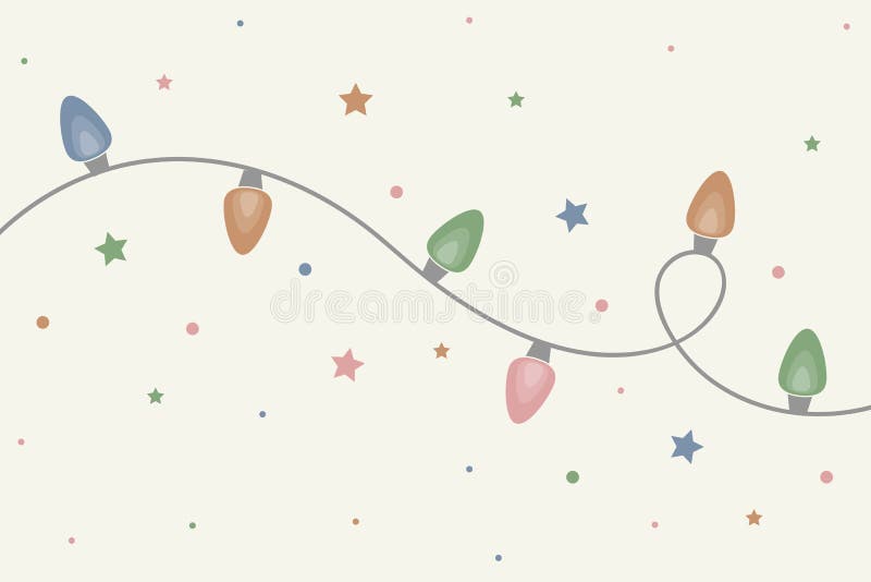 Chain of Christmas Lights. Vector Stock Illustration - Illustration of ...