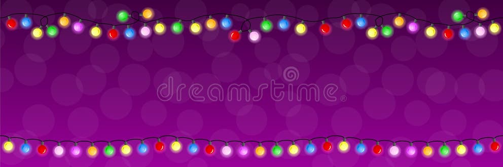 Chain of christmas lights stock vector. Illustration of chain - 133453711