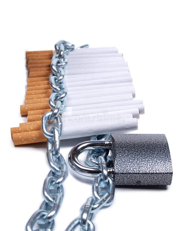 Chain on tobacco stock photo. Image of medicine, addiction - 20827336