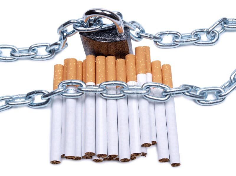 Chain on tobacco stock photo. Image of medicine, addiction - 20827336