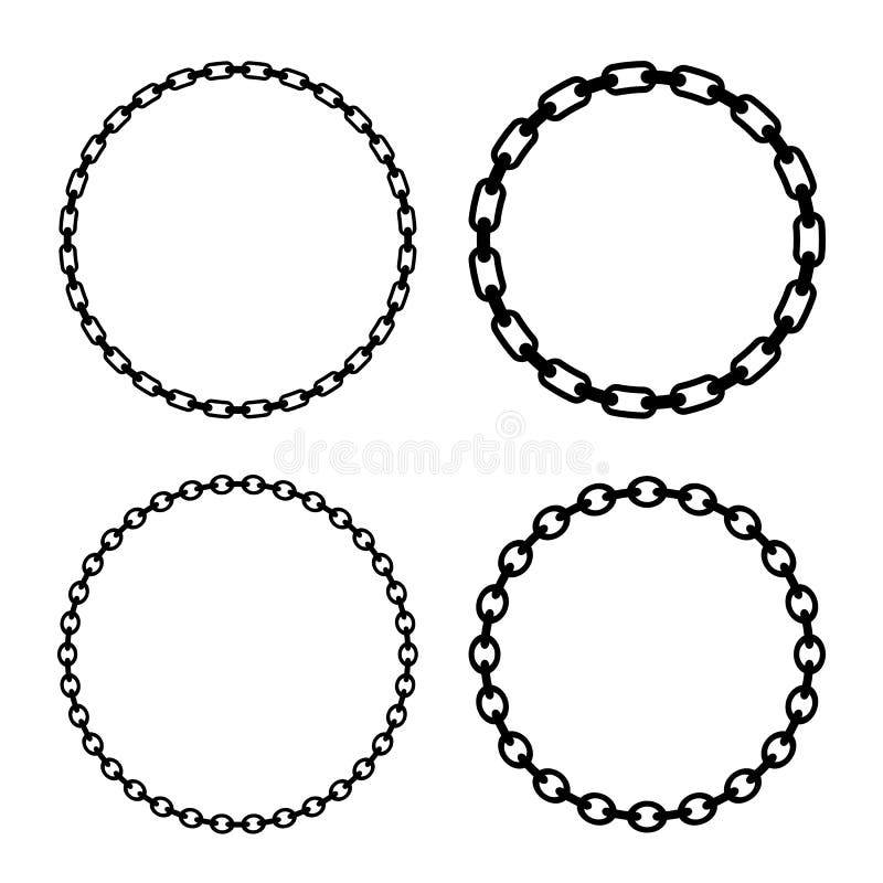 Chain circle stock vector. Illustration of circular - 168679690
